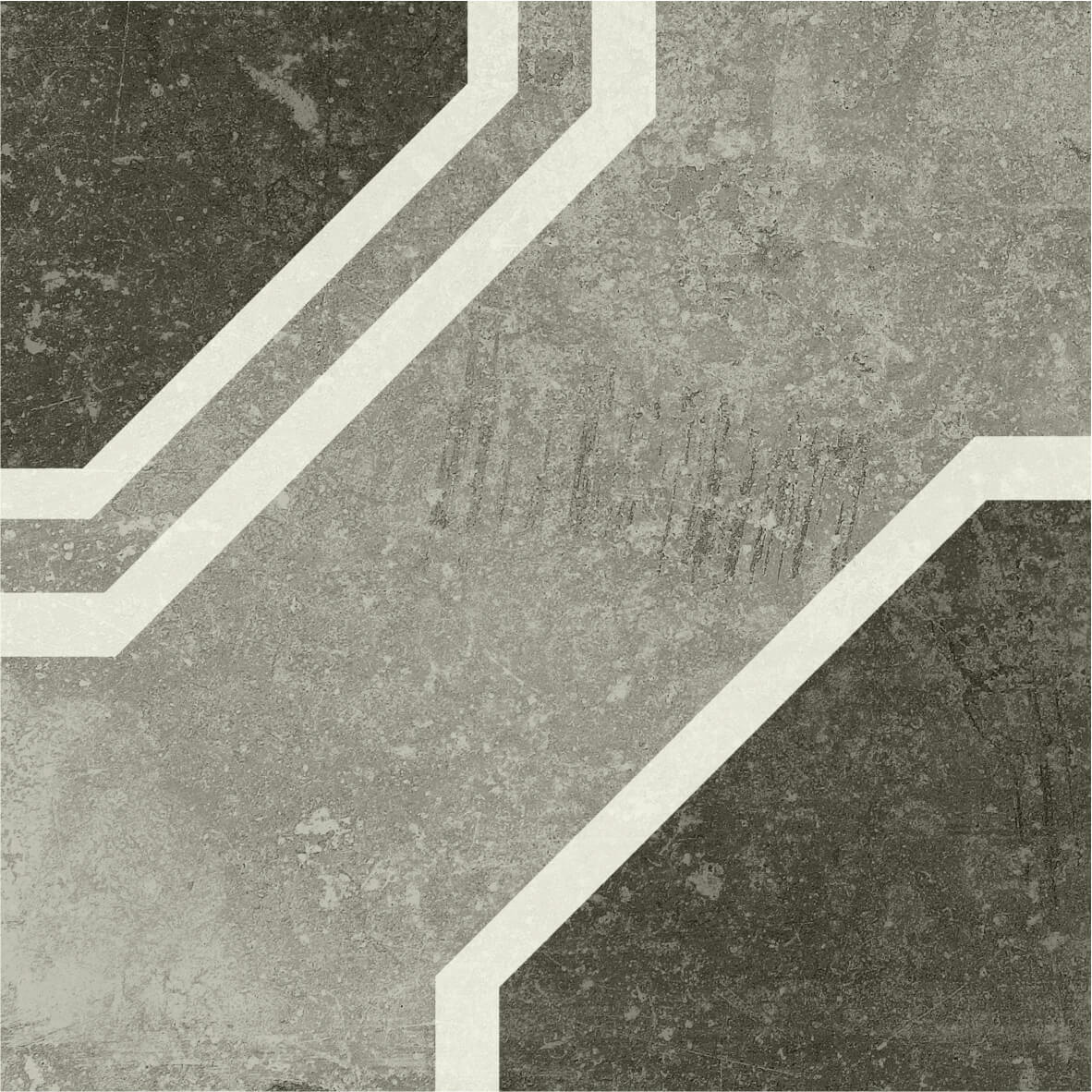 BLOSSOM BLUE & GREY MATT BOLD - 200x200mm | The Tile Mob