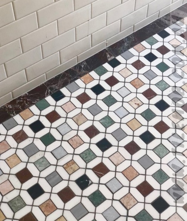 MIXED MARBLE HONED MARBLE MOSAIC